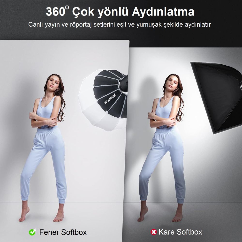 NEEWER NS50L Hızlı Kurulan 50cm Fener Softbox Fiyatı - Taksit ...
